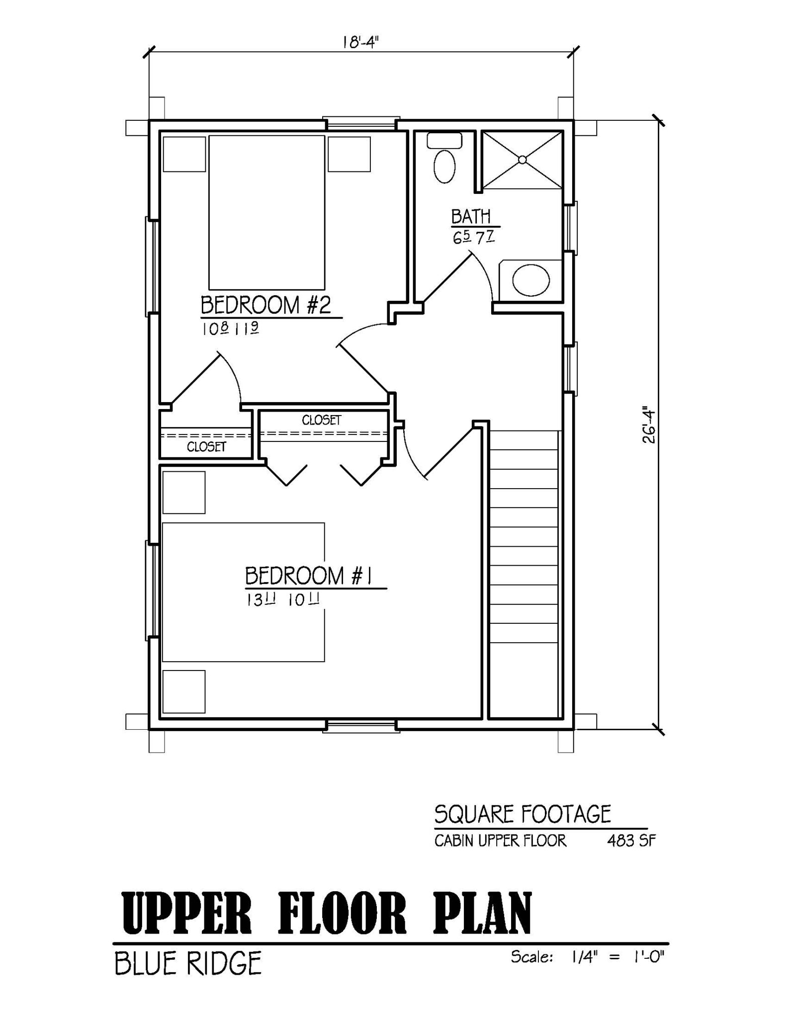 Blue Ridge Plans - True Log Cabin
