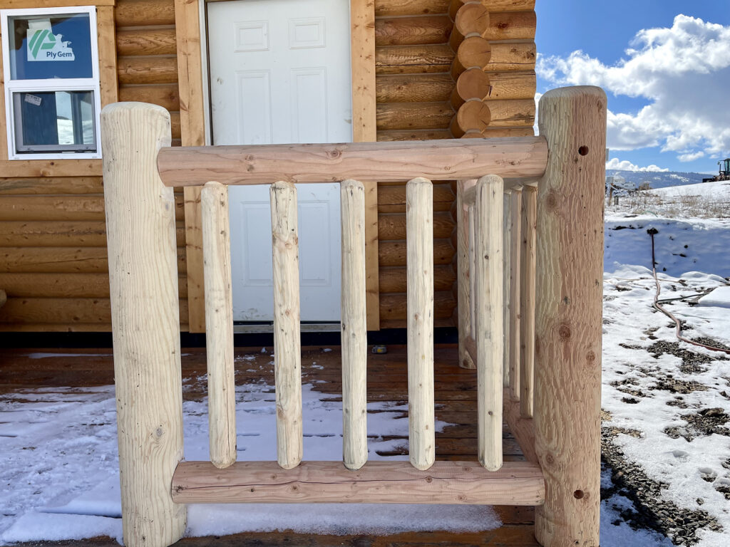 Log Railing - True Log Cabin